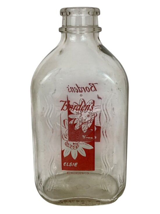 Borden Co. | Dining | Vintage Bordens Elsie Half Gallon Clear Glass ...
